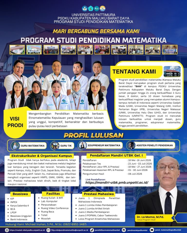 Penerimaan Mahasiswa Baru Program Studi Pendidikan Matematika PSDKU ...